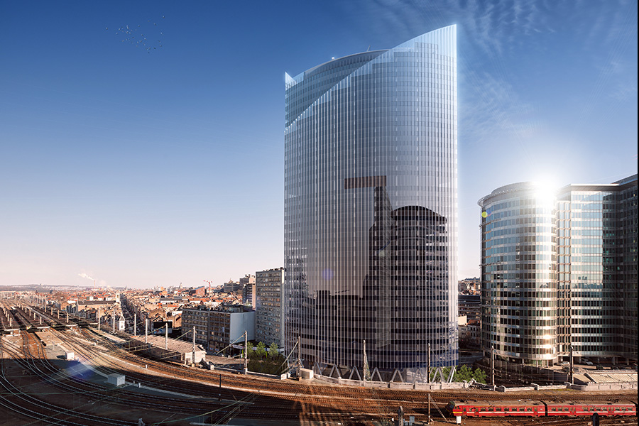 Un peu d'orange pour l'Iris Tower | Kieback&Peter Belgique